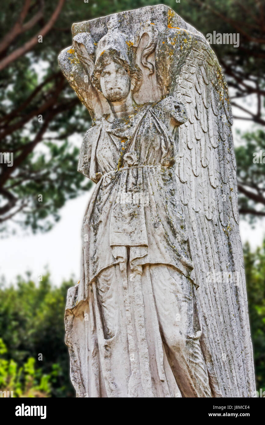 Roman statue Minerva - Vittoria Alata - Winged Victory - located in ...