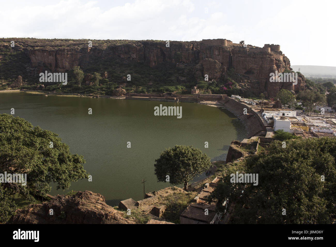 View of South Badami Fort from North Badami Fort, Karnataka, India ...