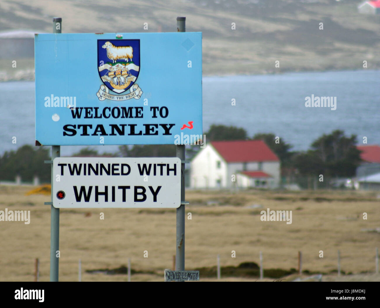 Falkland Islands - Welcome to Stanley Stock Photo - Alamy
