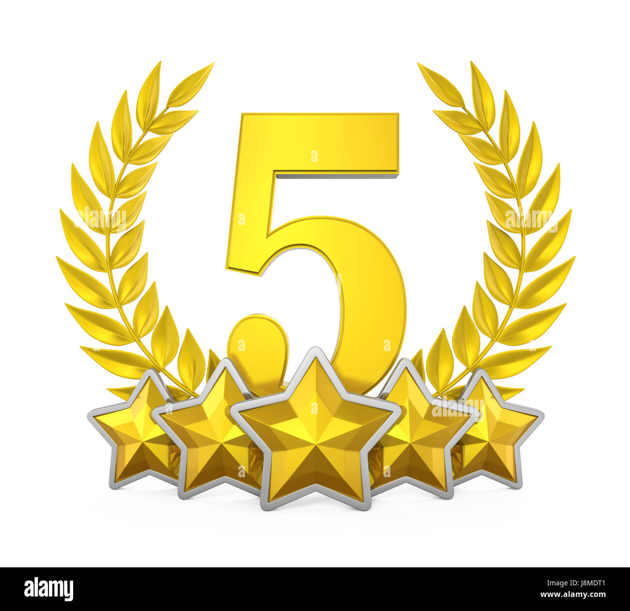 Golden five stars best Cut Out Stock Images & Pictures - Alamy