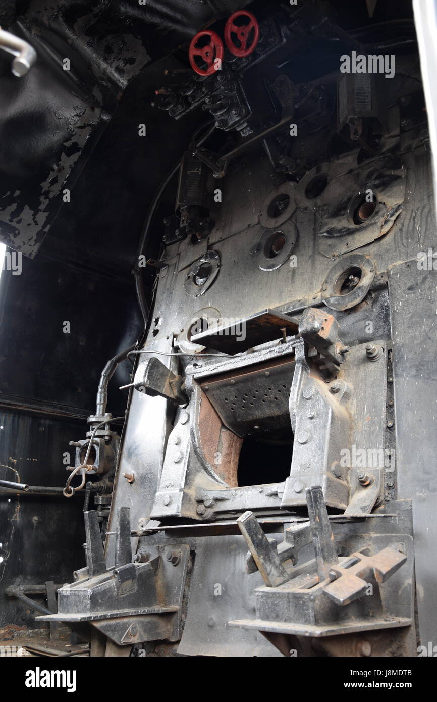 Old steam locomotive interior Stock Photo - Alamy