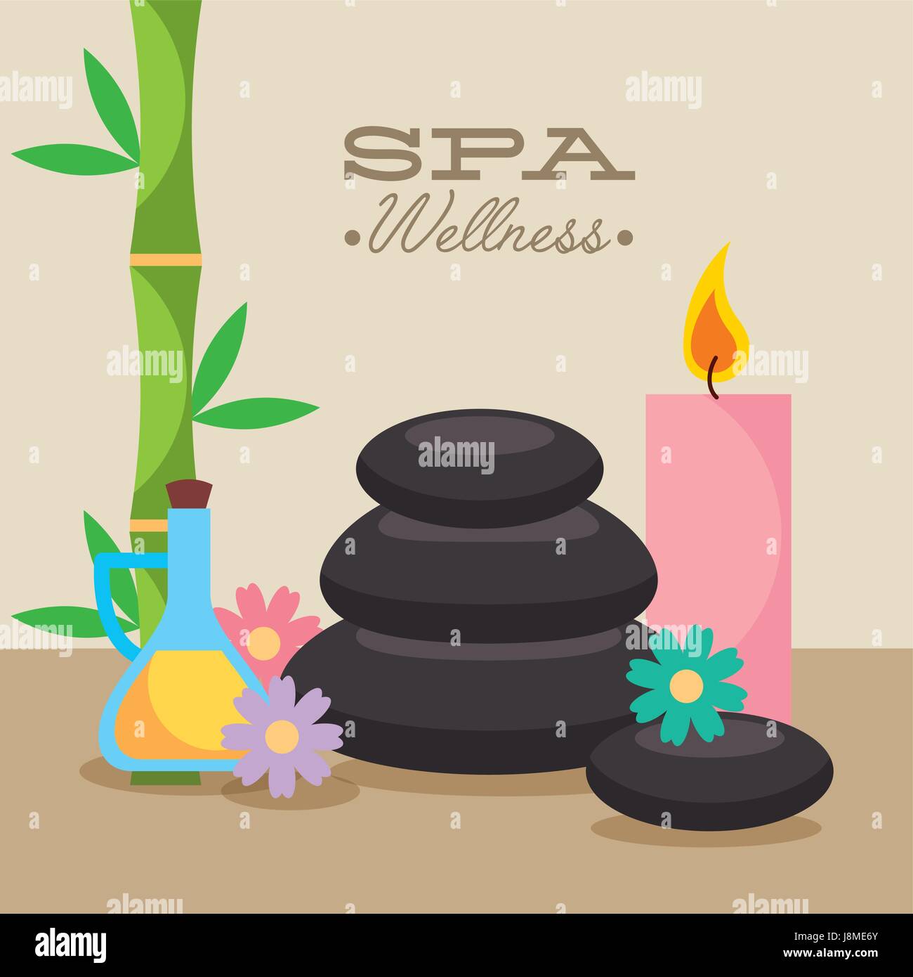 Spa utensils illustration Stock Vector Image & Art - Alamy