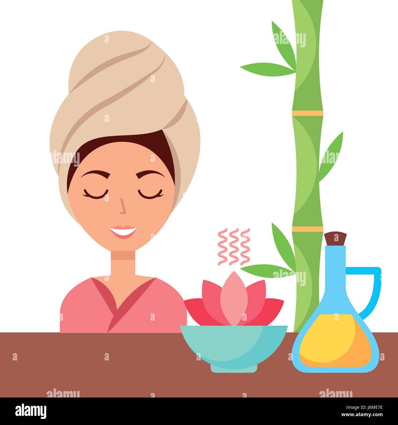 beauty girl spa Stock Vector Image & Art - Alamy