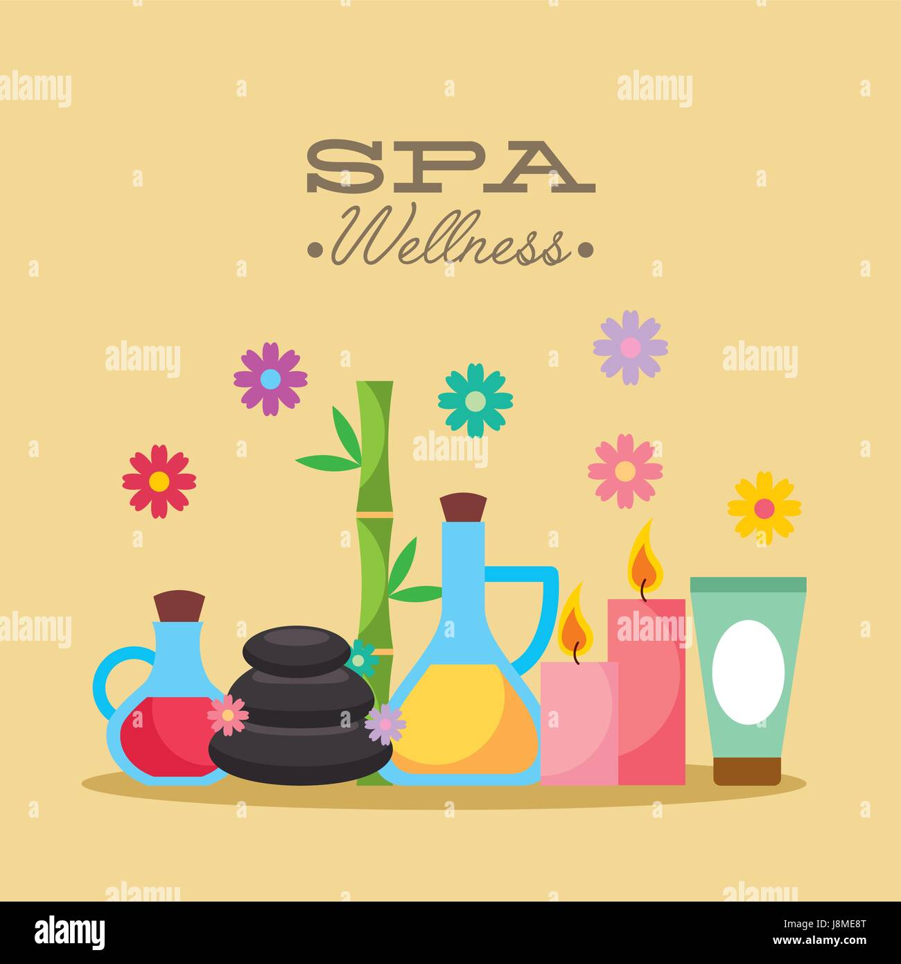 Spa utensils illustration Stock Vector Image & Art - Alamy