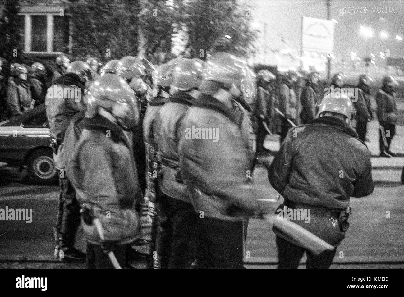 Polish special police forces after football match in Poznan, Poland ...