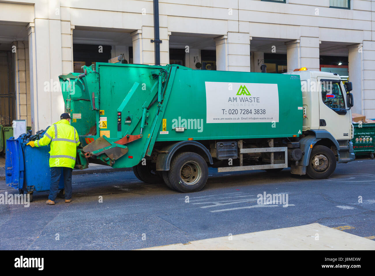 Refuse collection truck london hi-res stock photography and images - Alamy
