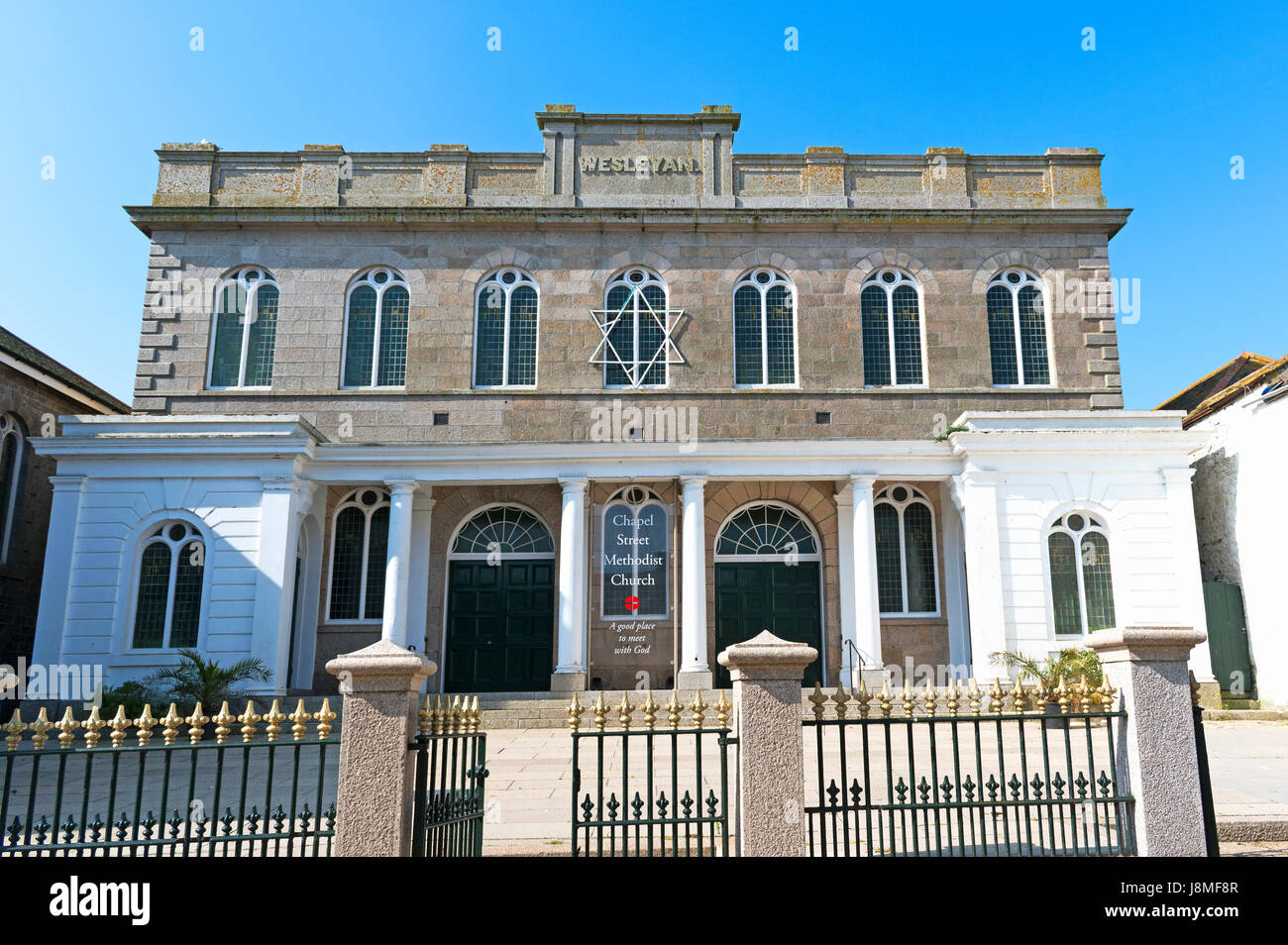 a methodist church in penzance, cornwall, england, uk Stock Photo - Alamy