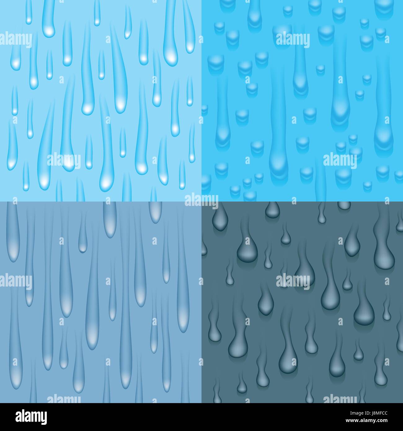 Set of four different drip and drop design elements Stock Vector Image ...
