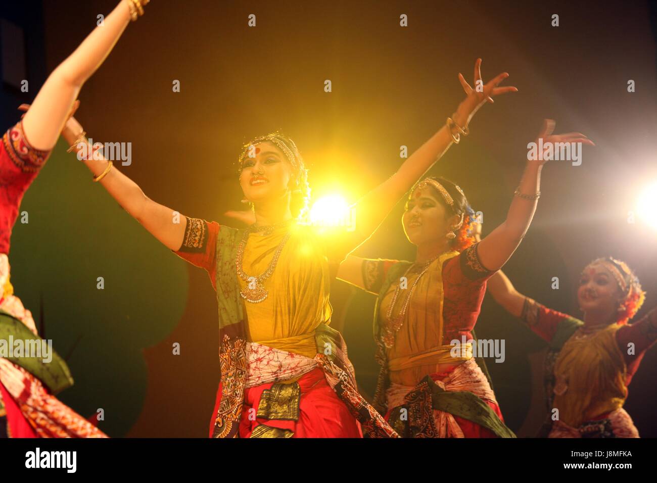 Bangladeshi women perform a traditional dance in Dhaka Stock Photo - Alamy