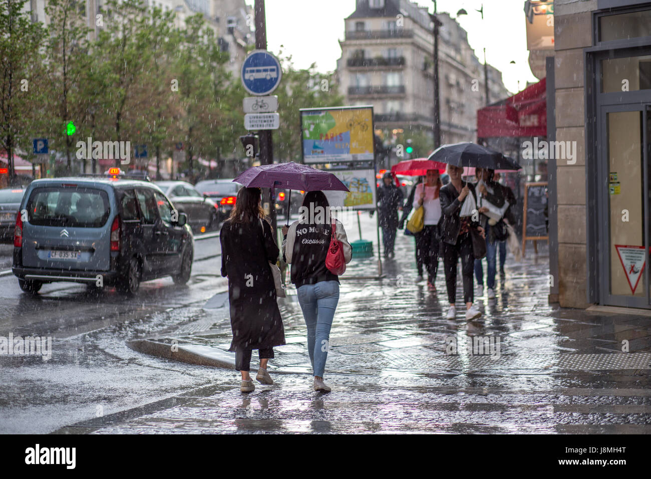 Rainy day in Paris Stock Photo - Alamy