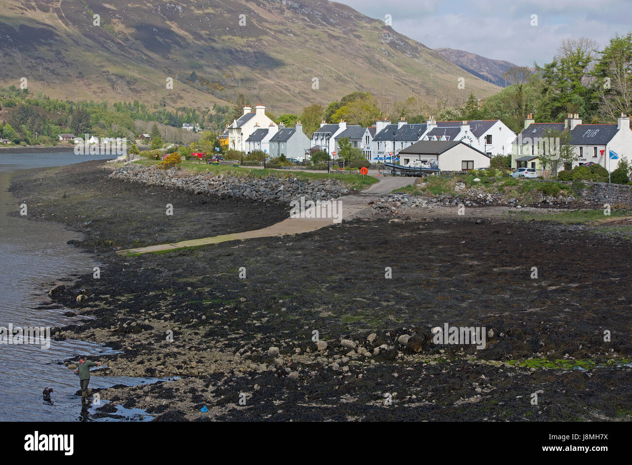 The colourful and historic location of Dornie village on the shores of ...