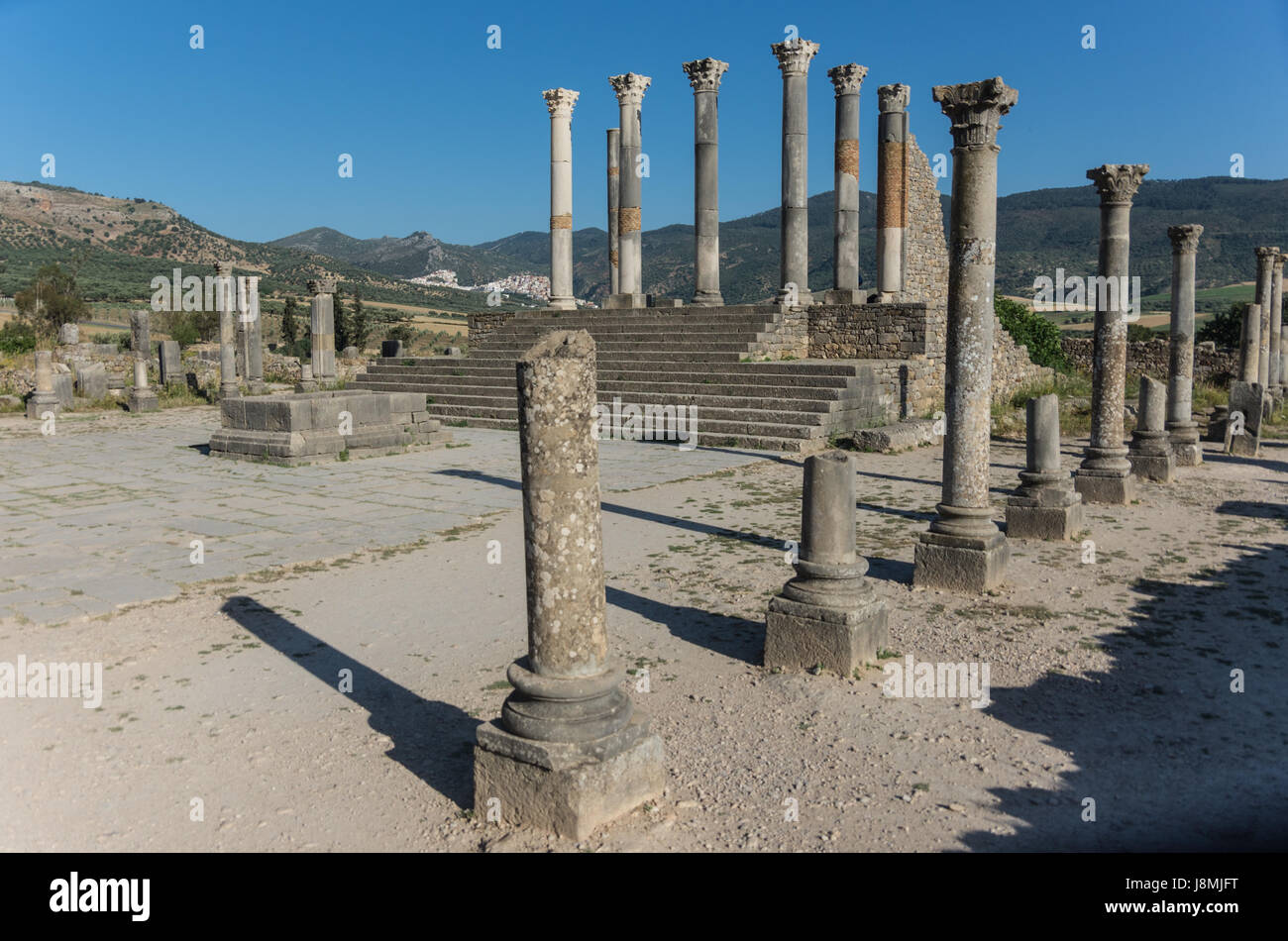 Capitoline Temple at archaeological Site of Volubilis, ancient Roman ...
