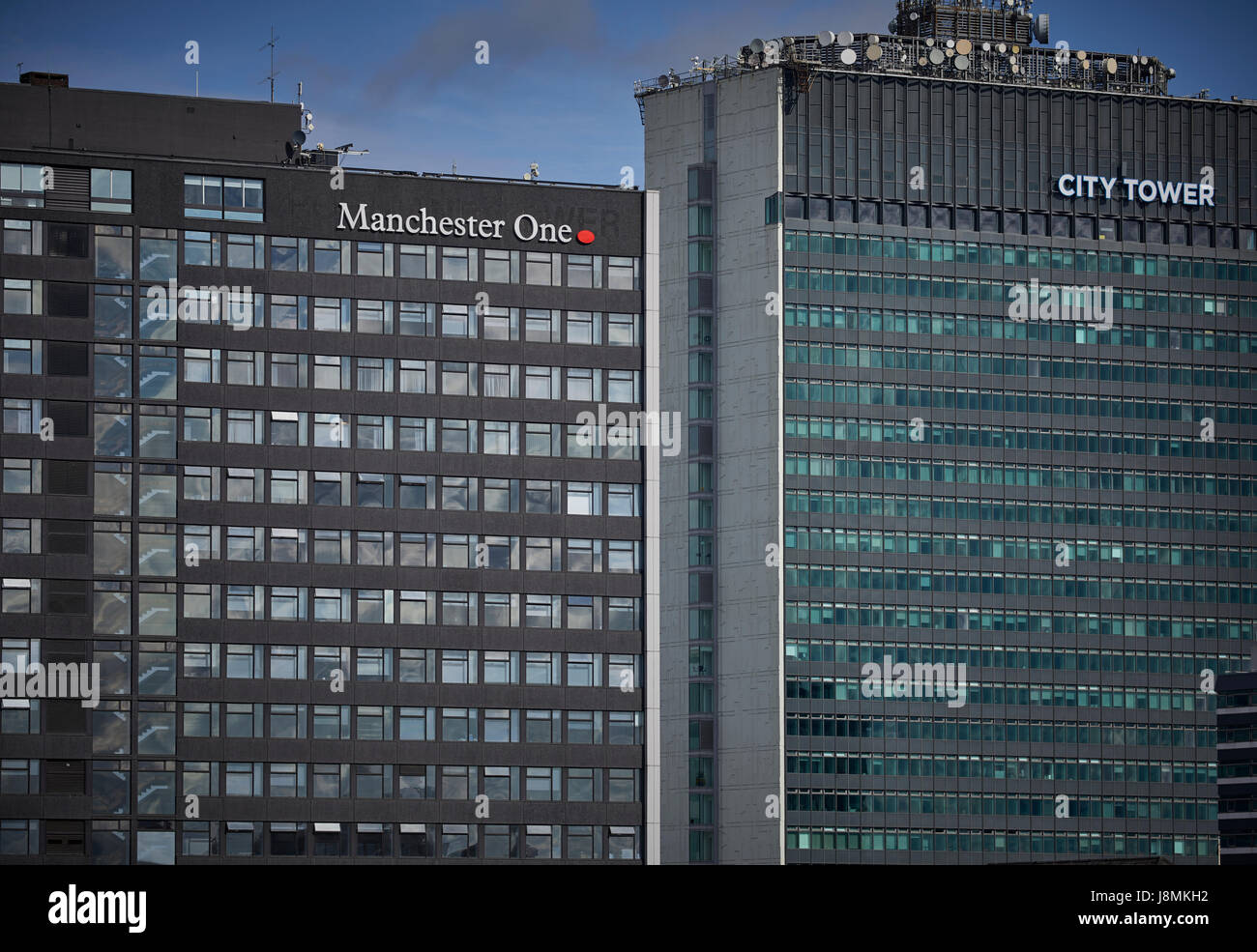 Manchester One and City towers high-rise landmark buildings in ...