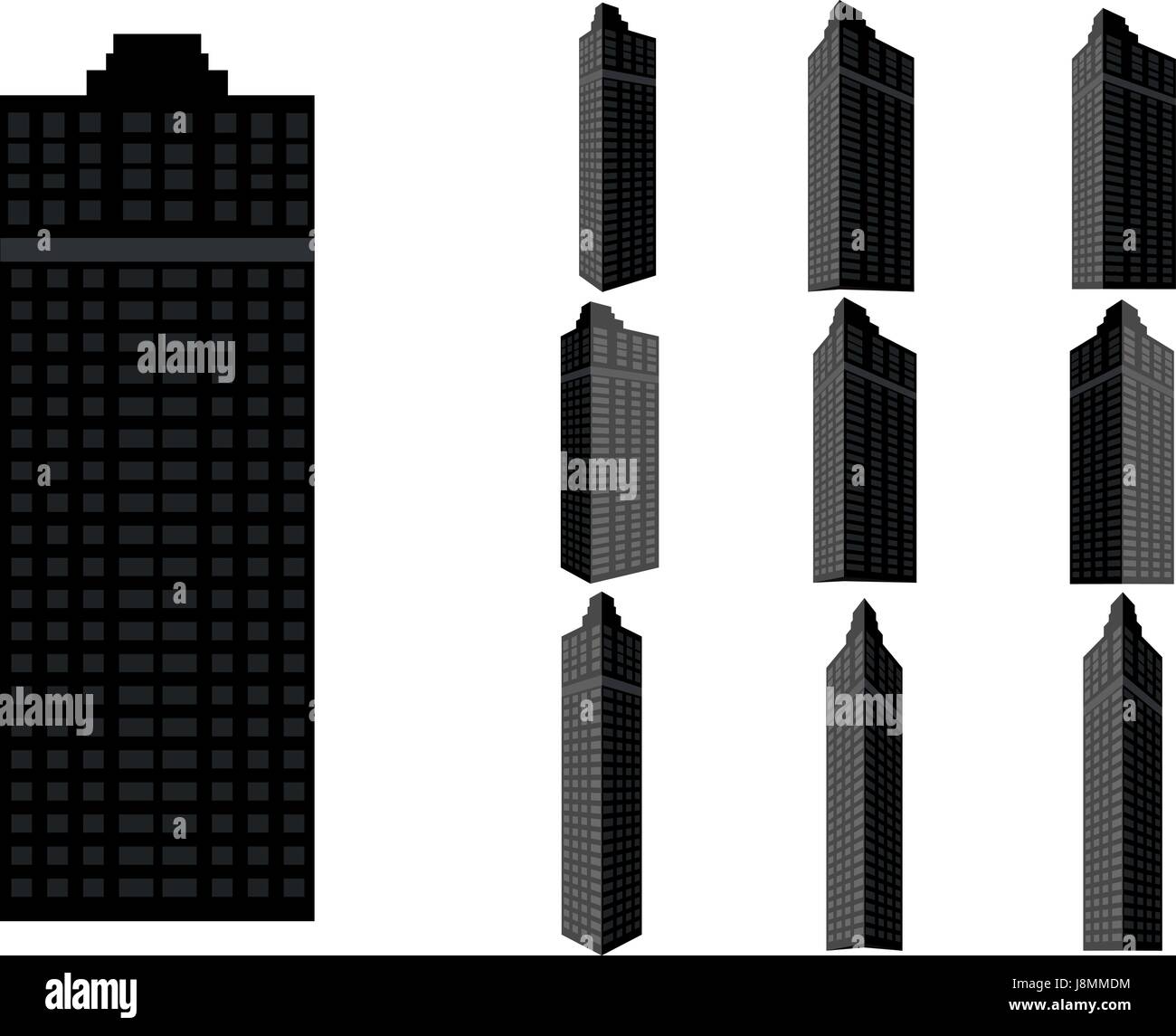 Tower building vector set. Collection of city and landscape.Building ...