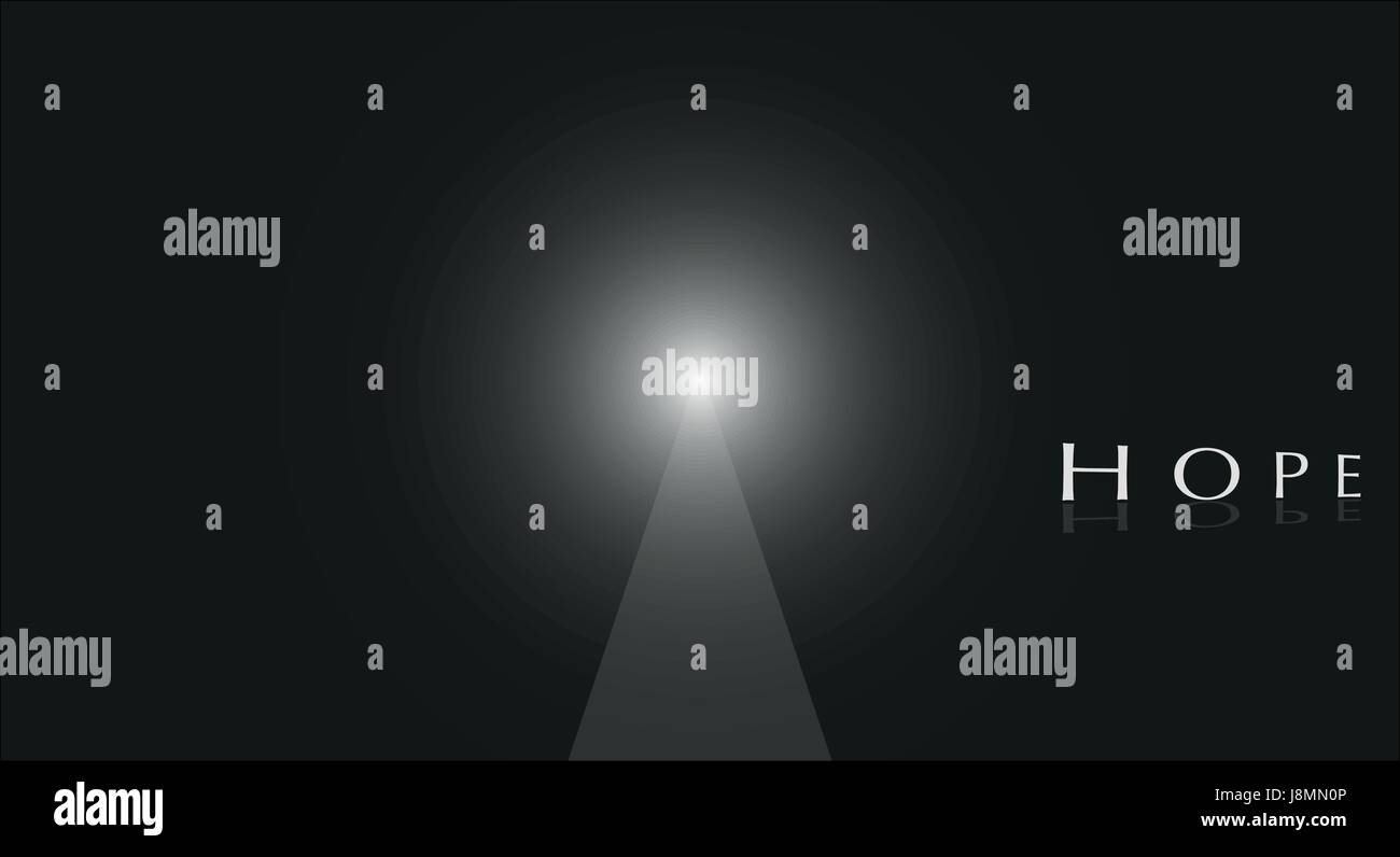 End of dark area for Hope Concept Background Vector Art and ...