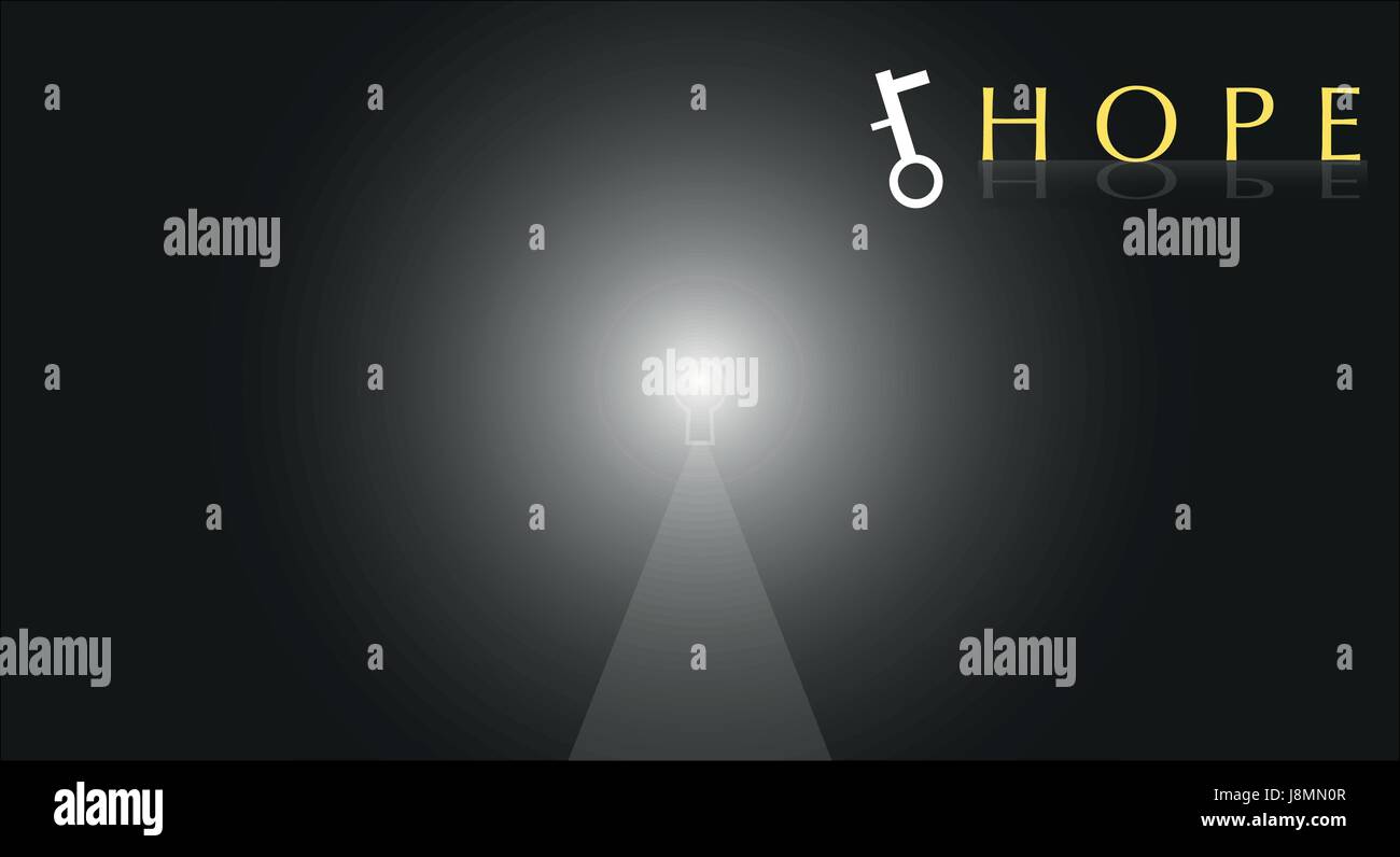 End of dark area for Hope Concept Background Vector Art and ...
