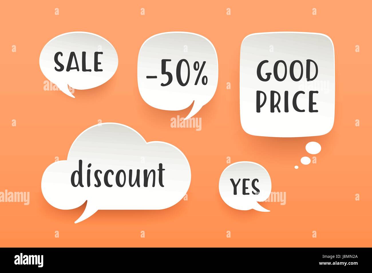 Cloud set white paper hi-res stock photography and images - Alamy