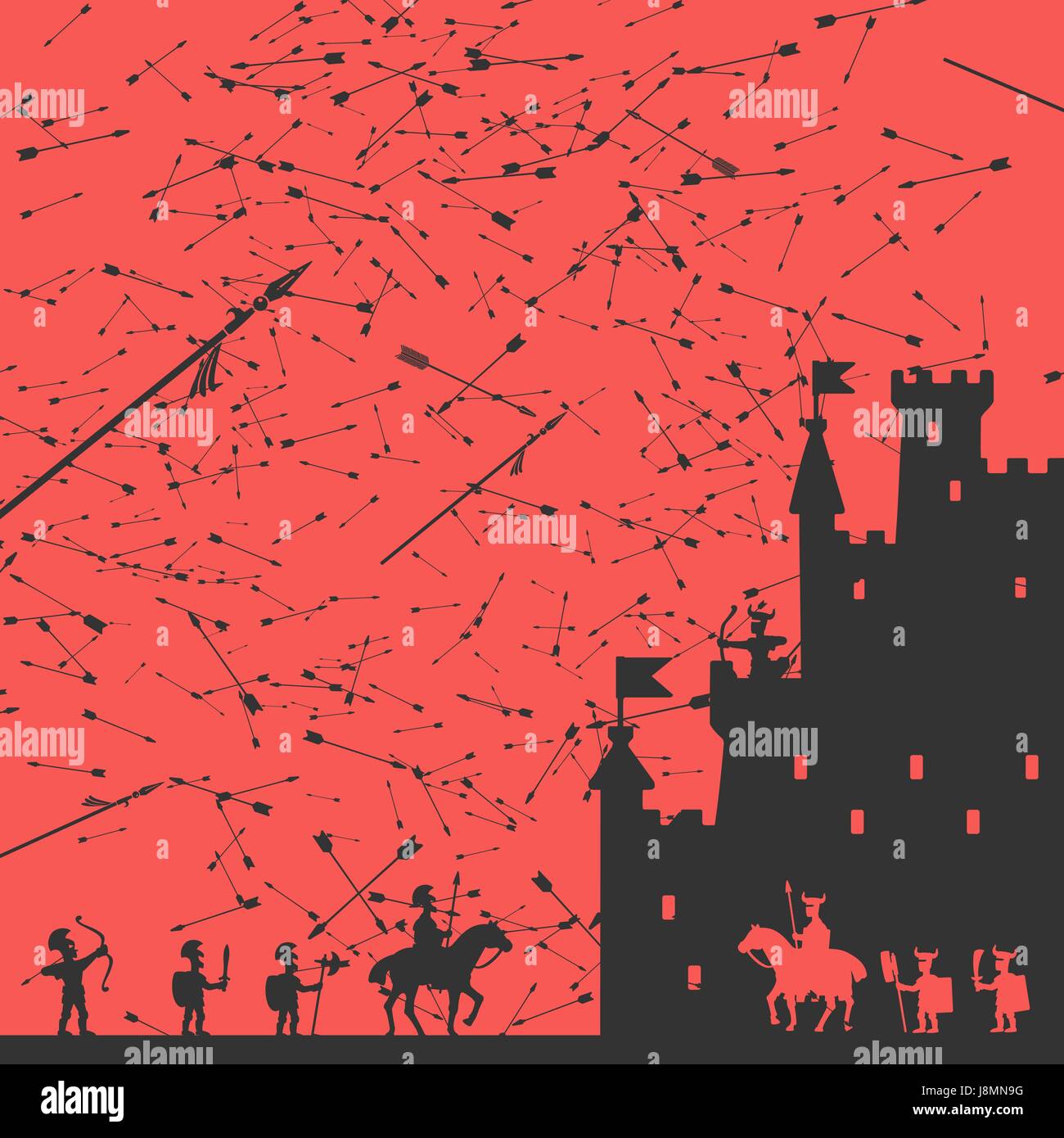 Siege of the Castle Vector Illustration Stock Vector Image & Art - Alamy