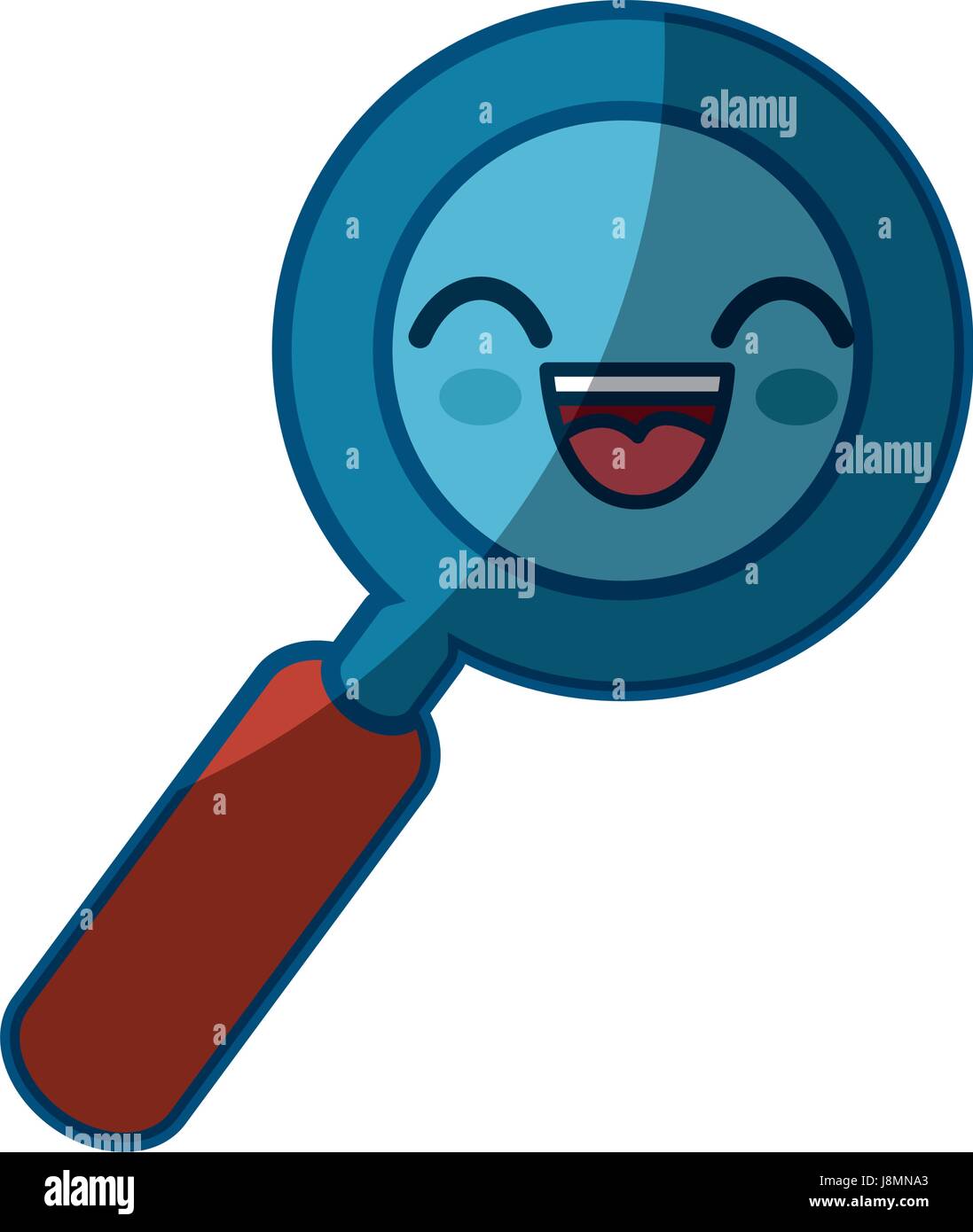 magnifying glass cartoon smiley Stock Vector Image & Art - Alamy
