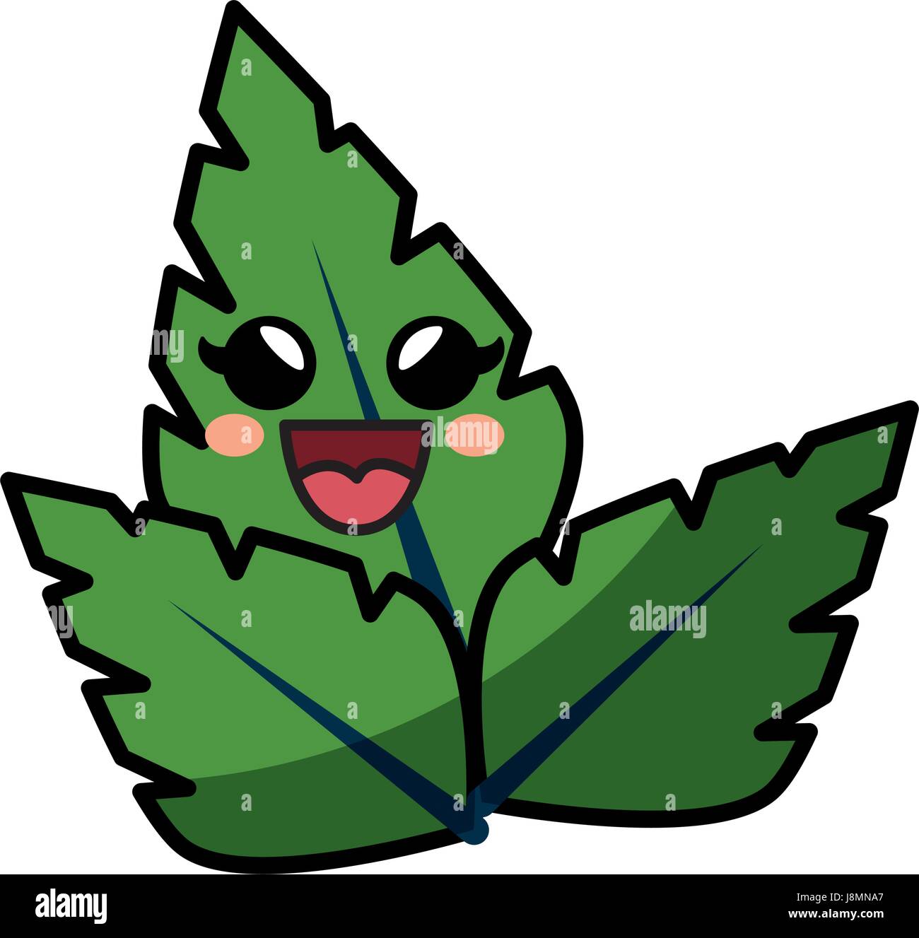 leaves cartoon smiley Stock Vector Image & Art - Alamy