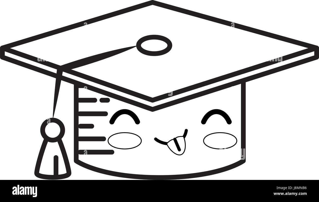 graduation cap cartoon smiley Stock Vector Image & Art - Alamy