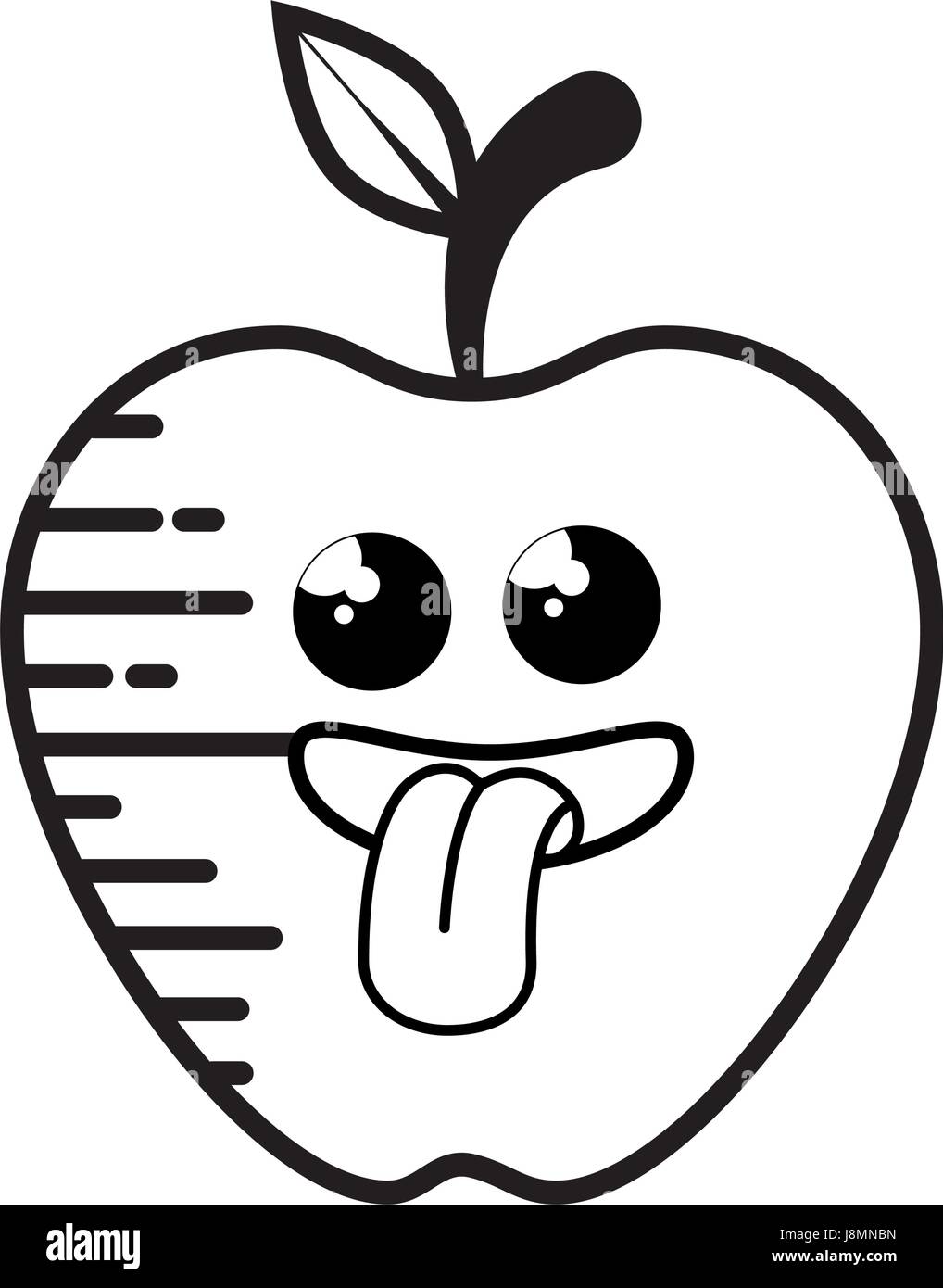 apple fruit cartoon smiley Stock Vector Image & Art - Alamy