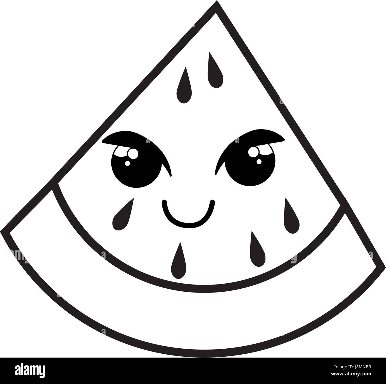 watermelon cartoon smiley Stock Vector Image & Art - Alamy