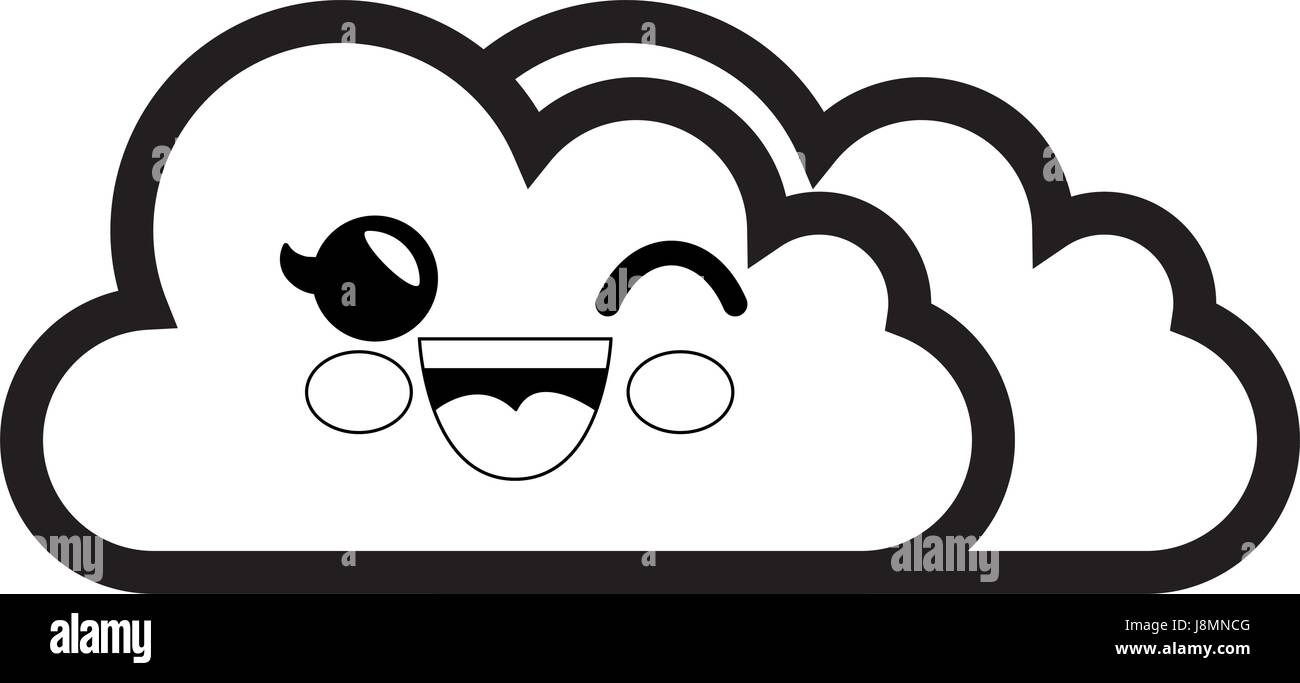 cloud cartoon smiley Stock Vector Image & Art - Alamy