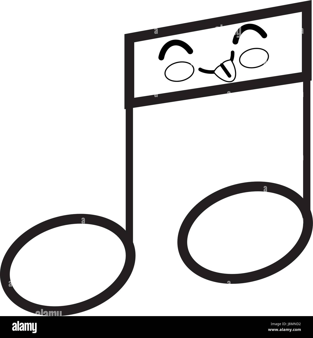 musical note cartoon smiley Stock Vector Image & Art - Alamy