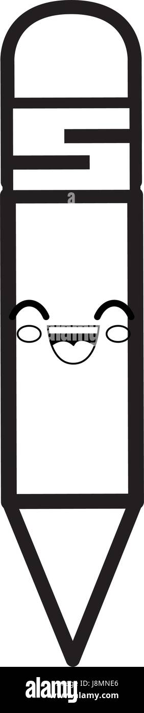 pencil cartoon smiley Stock Vector Image & Art - Alamy