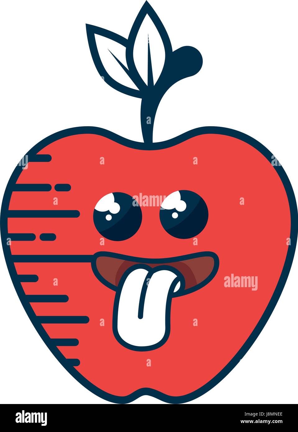 Apple fruit cartoon smiley hi-res stock photography and images - Alamy