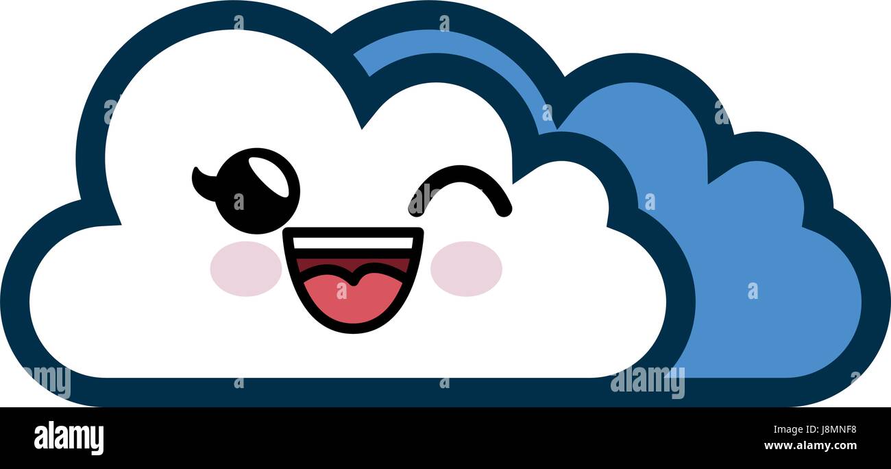 cloud cartoon smiley Stock Vector Image & Art - Alamy
