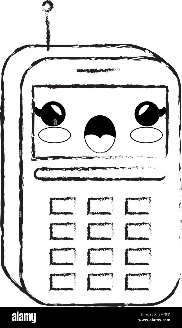 phone cartoon smiley Stock Vector Image & Art - Alamy