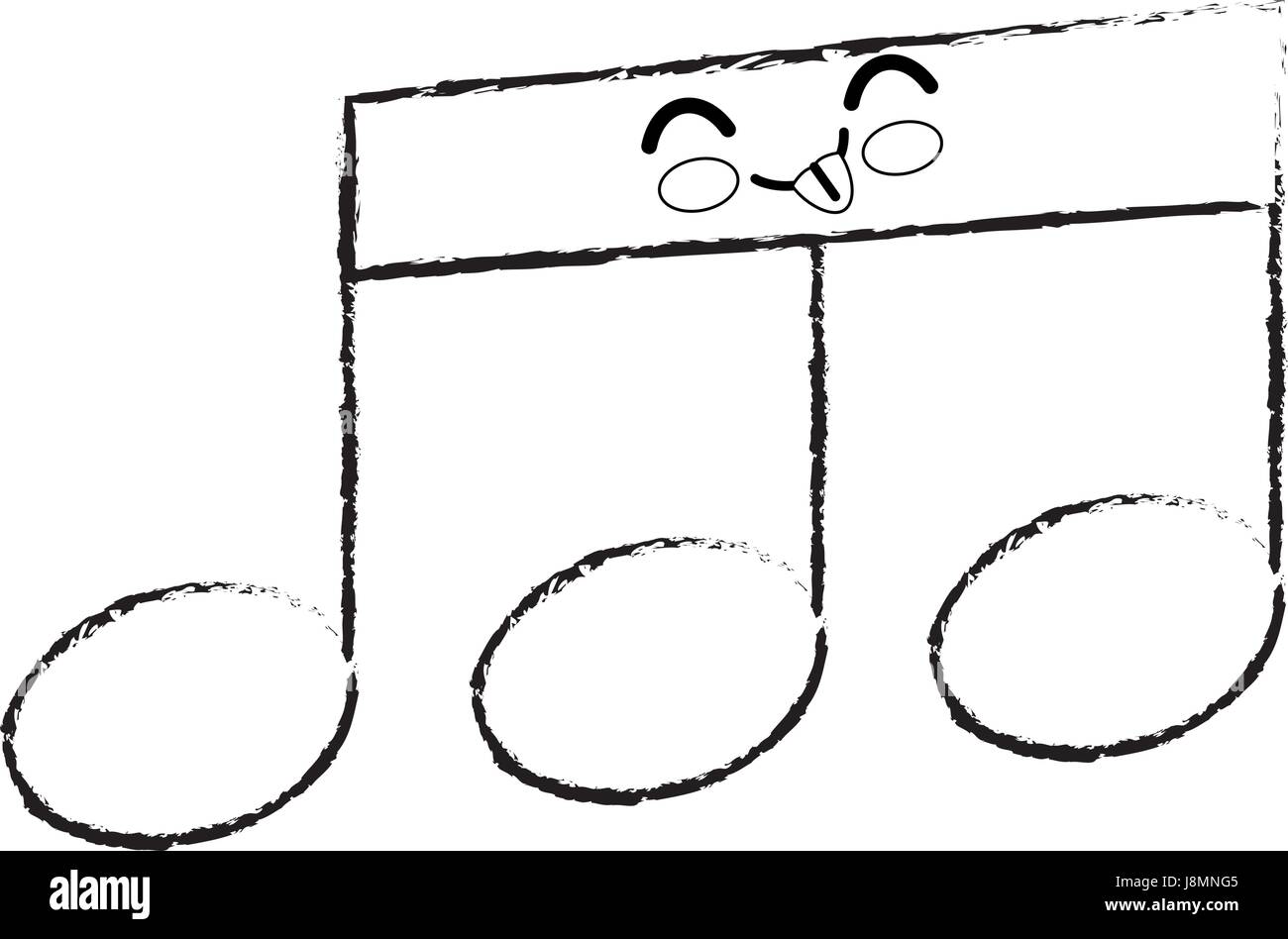 musical note cartoon smiley Stock Vector Image & Art - Alamy