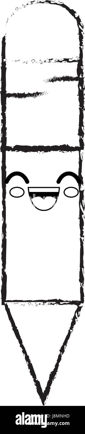 pencil cartoon smiley Stock Vector Image & Art - Alamy
