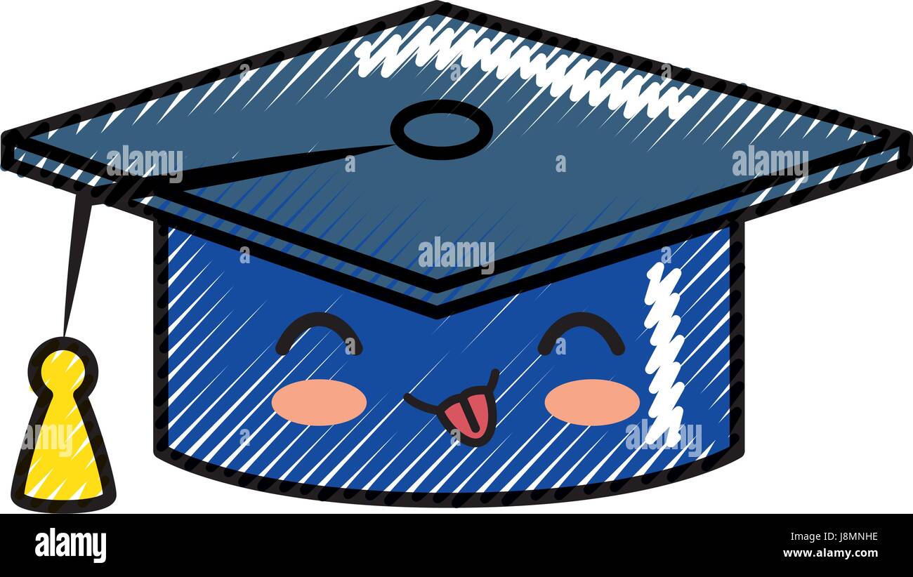 graduation cap cartoon smiley Stock Vector Image & Art - Alamy