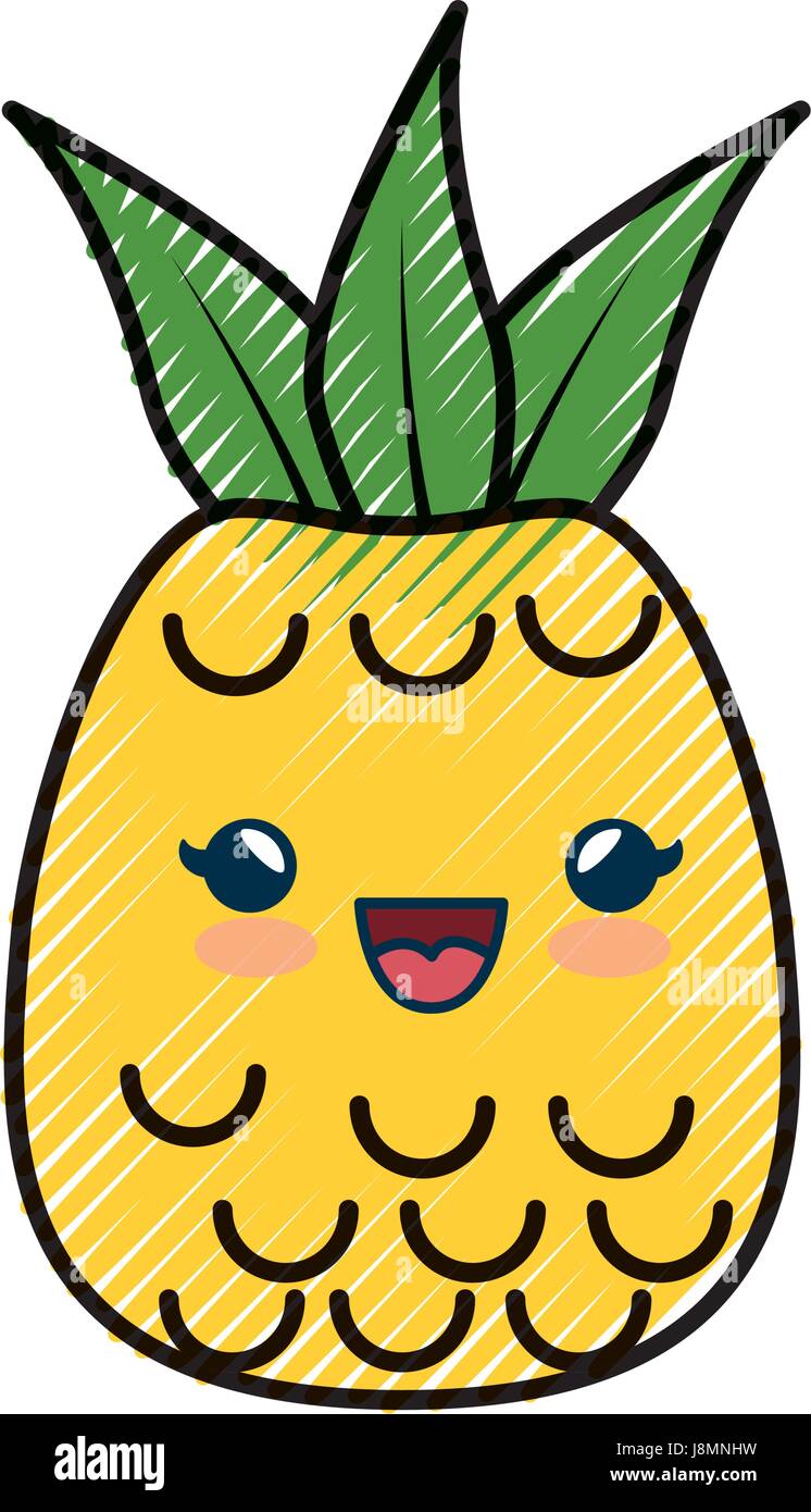 pineapple fruit cartoon smiley Stock Vector Image & Art - Alamy