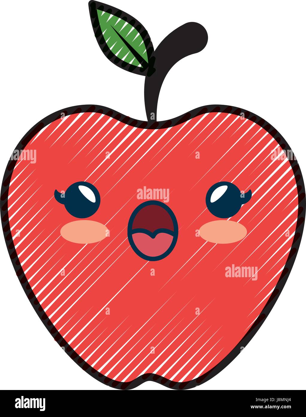apple fruit cartoon smiley Stock Vector Image & Art - Alamy