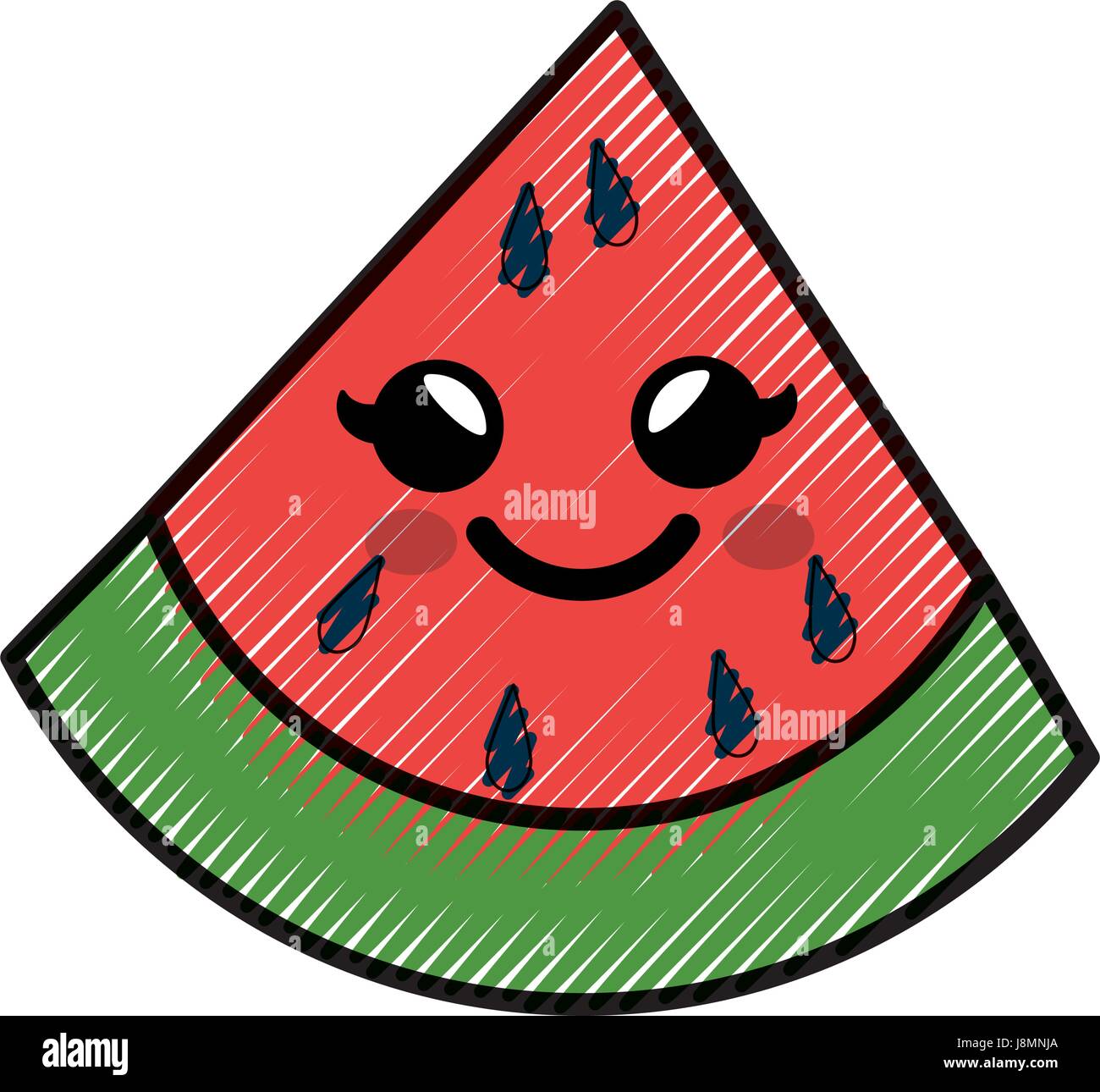 watermelon cartoon smiley Stock Vector Image & Art - Alamy