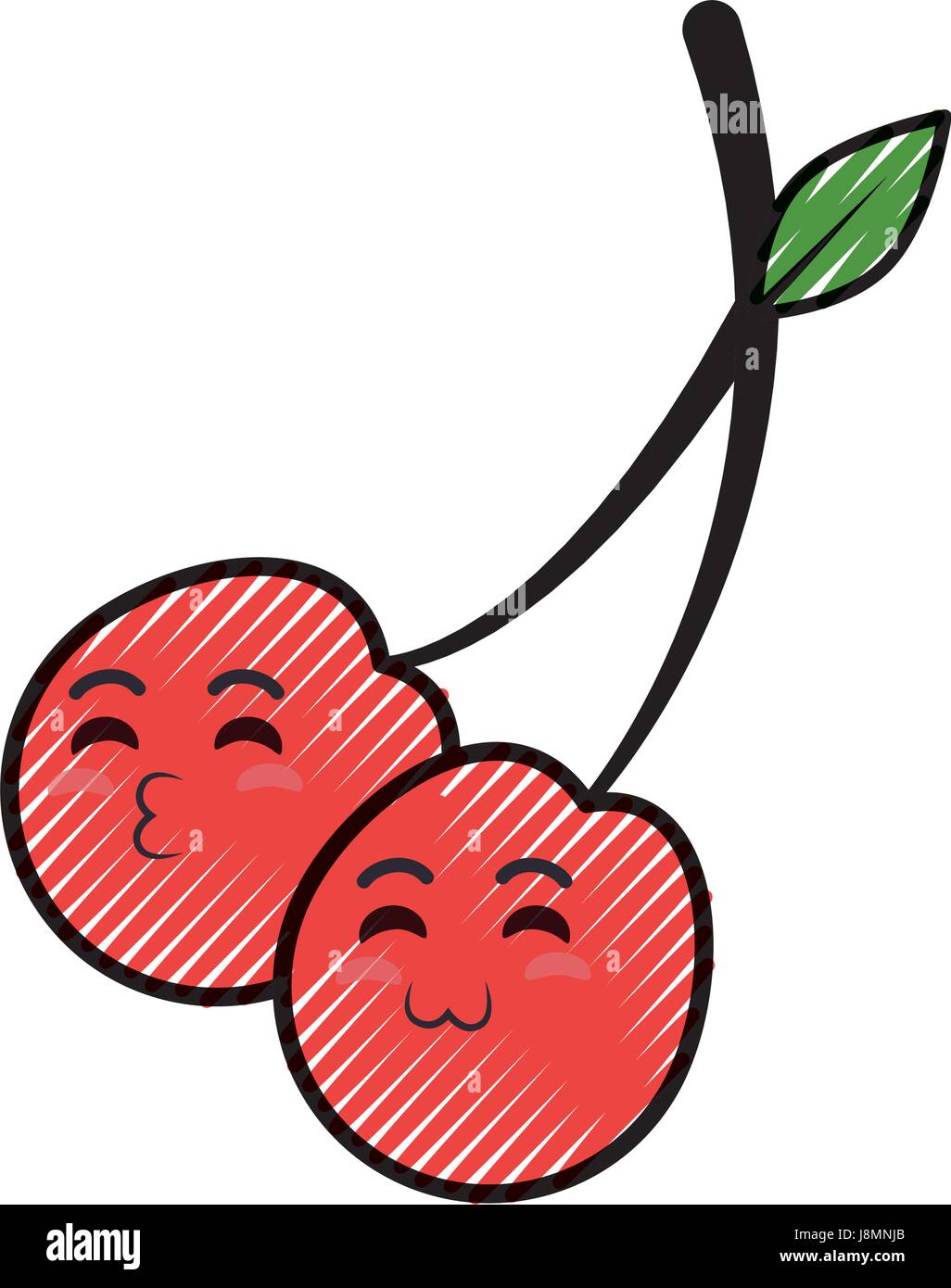 cherry cartoon smiley Stock Vector Image & Art - Alamy