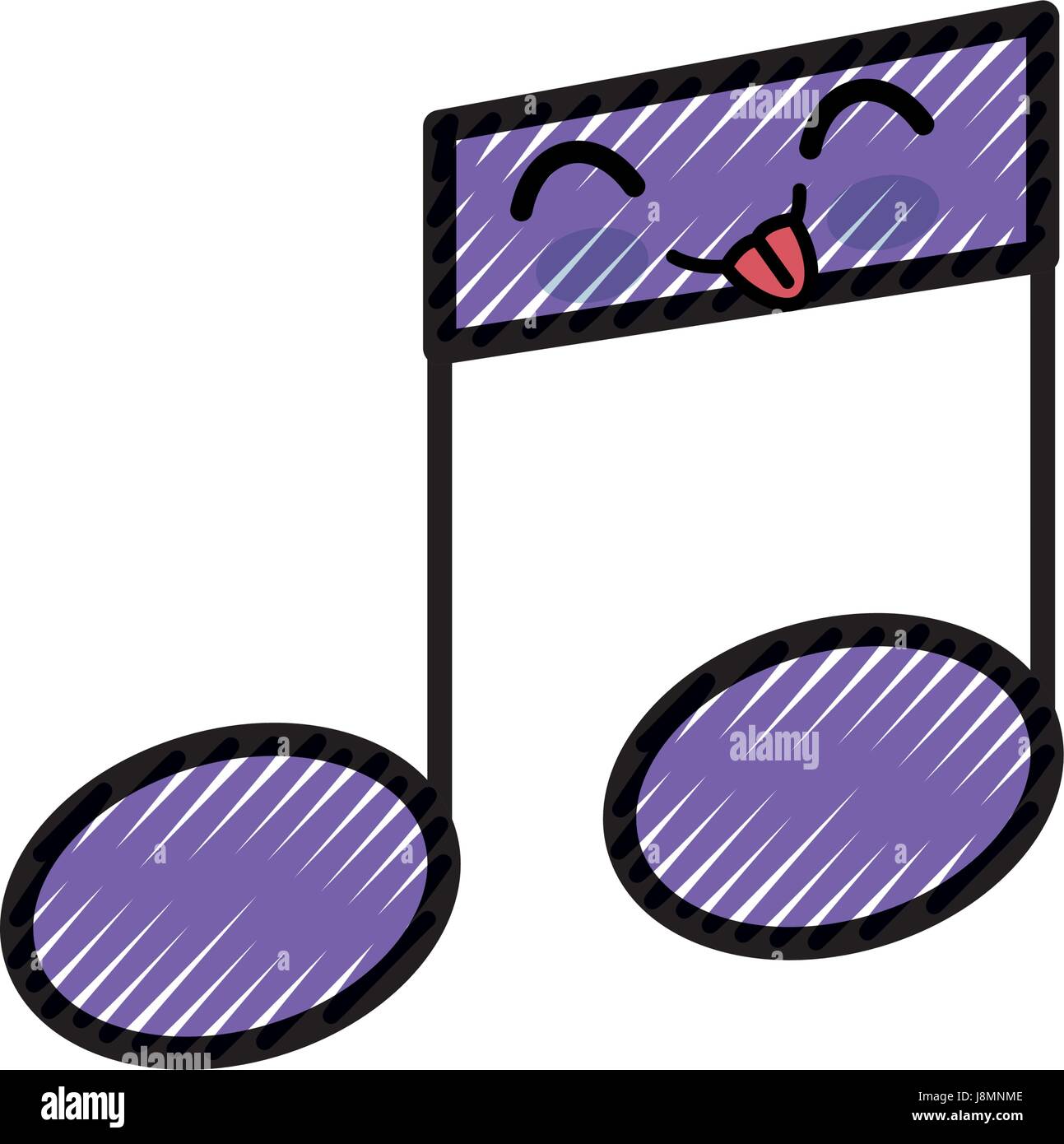 musical note cartoon smiley Stock Vector Image & Art - Alamy