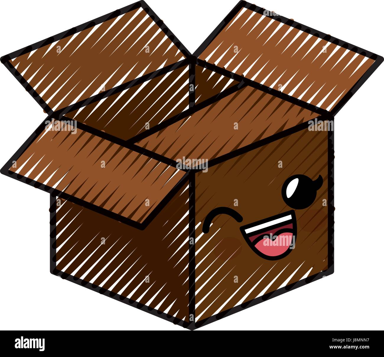 box cartoon smiley Stock Vector Image & Art - Alamy