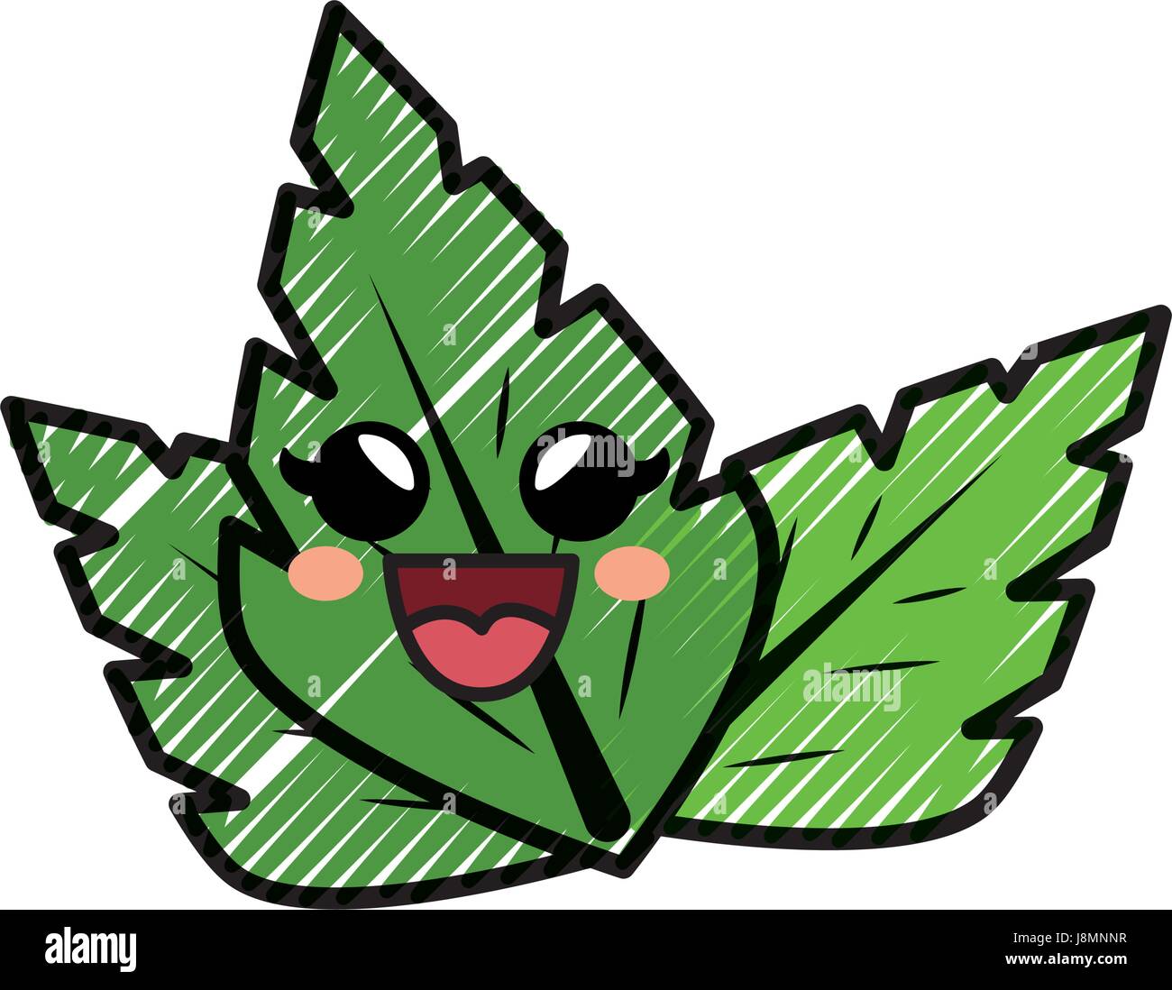 leaves cartoon smiley Stock Vector Image & Art - Alamy