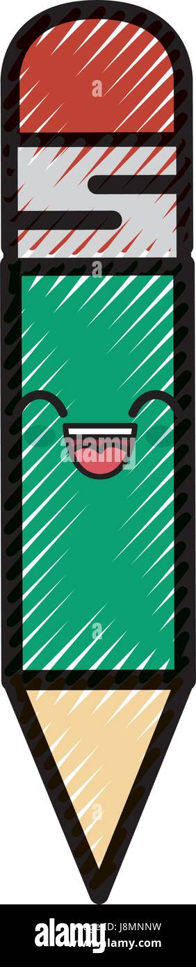 pencil cartoon smiley Stock Vector Image & Art - Alamy