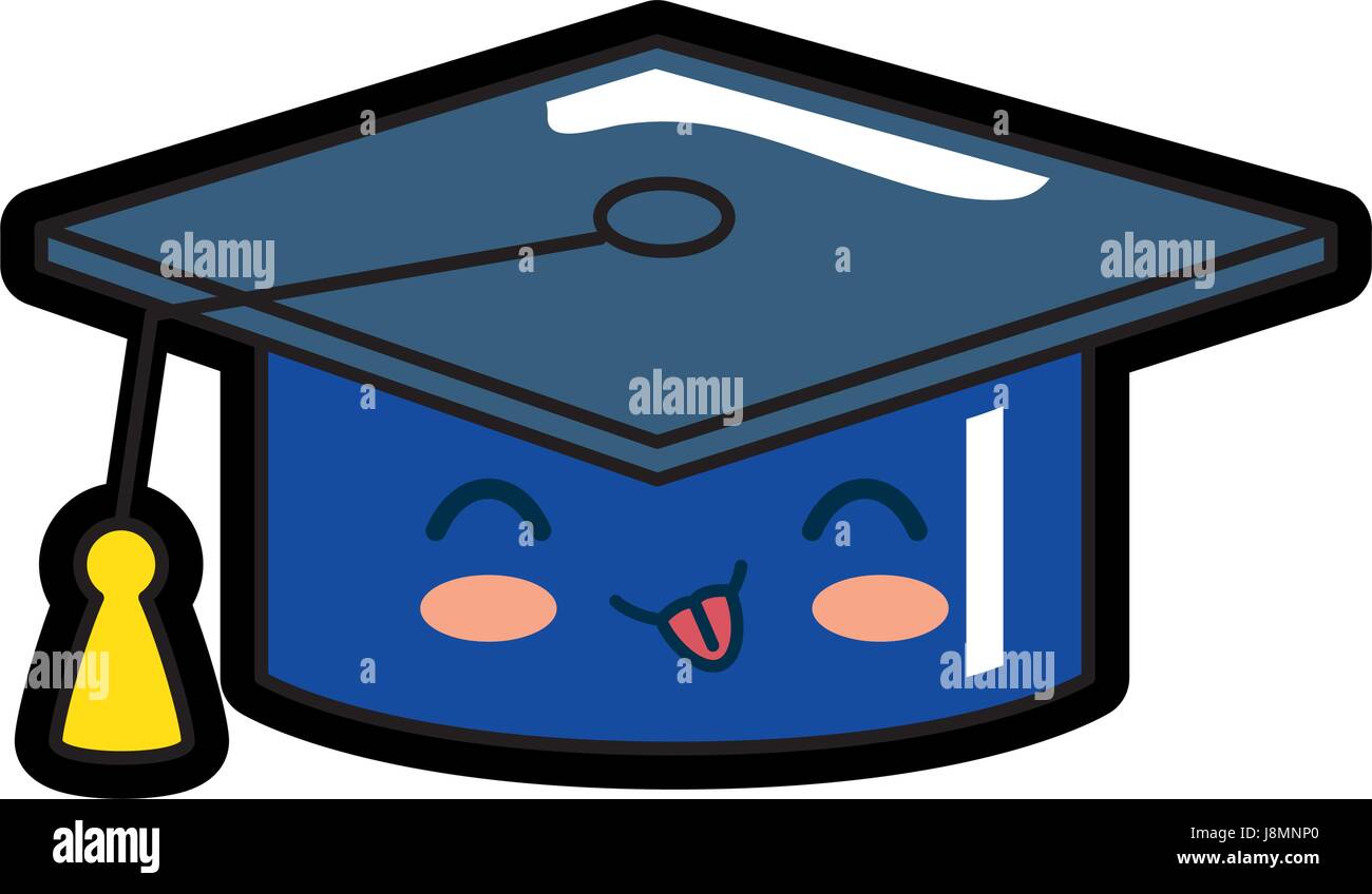 graduation cap cartoon smiley Stock Vector Image & Art - Alamy