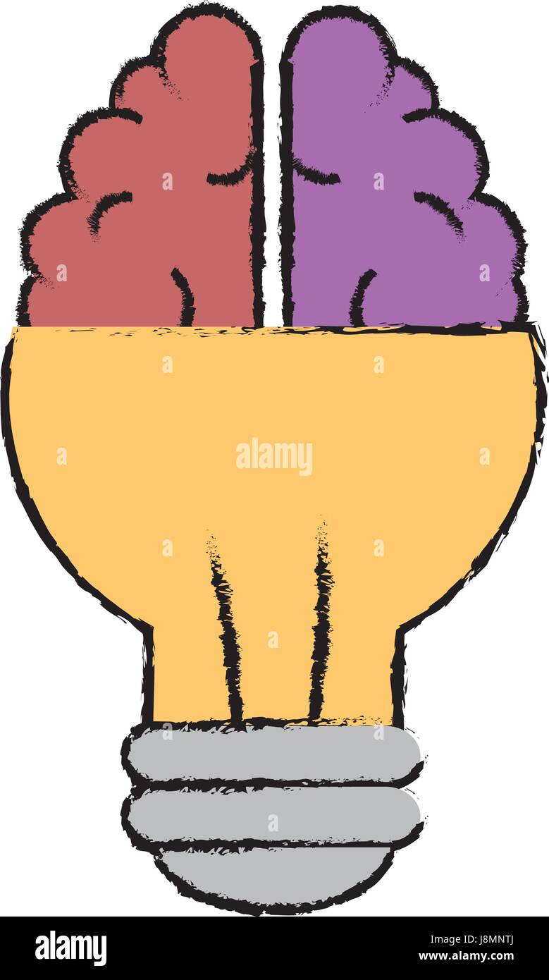 light bulb brain idea Stock Vector Image & Art - Alamy
