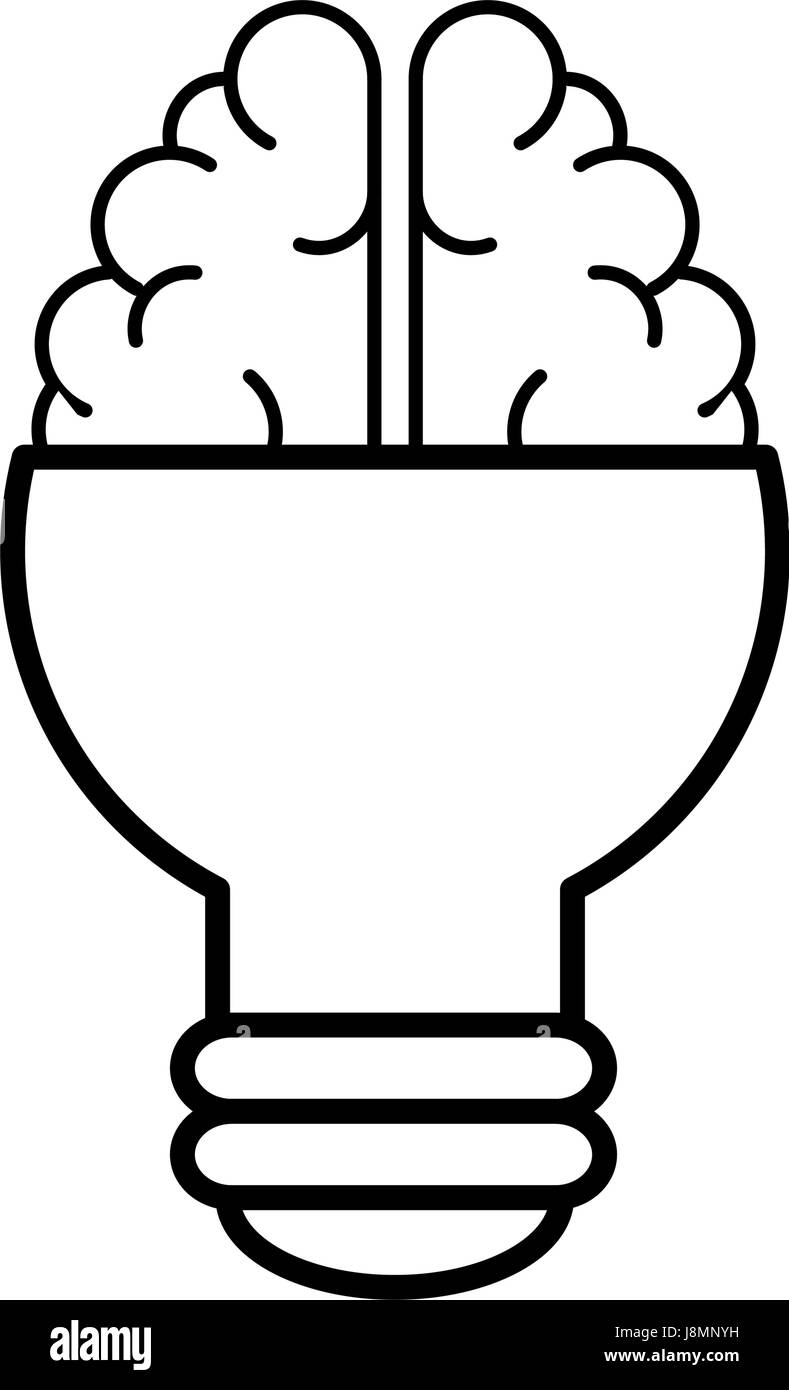 light bulb brain idea Stock Vector Image & Art - Alamy