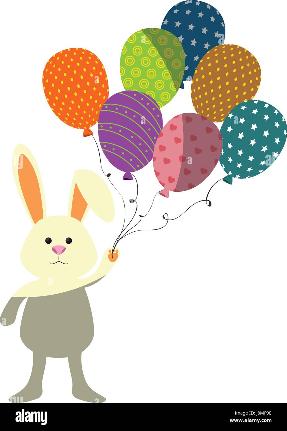 bunny animal balloons Stock Vector Image & Art - Alamy