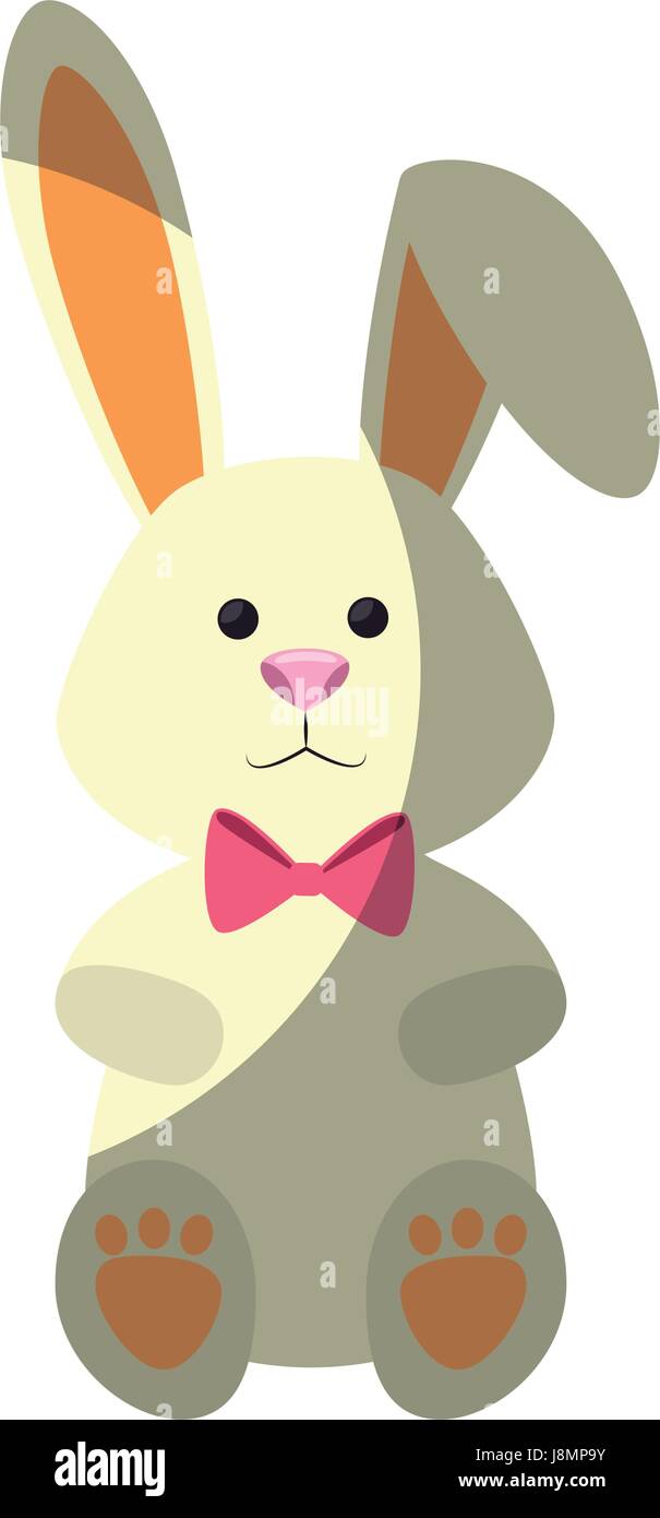 bunny ribbon animal Stock Vector Image & Art - Alamy