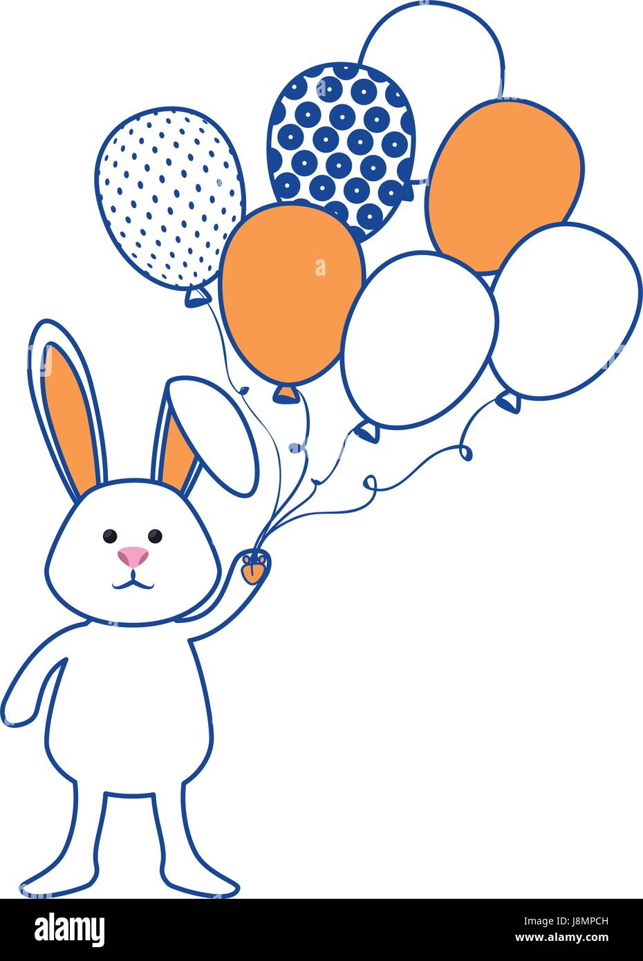 bunny animal balloons Stock Vector Image & Art - Alamy